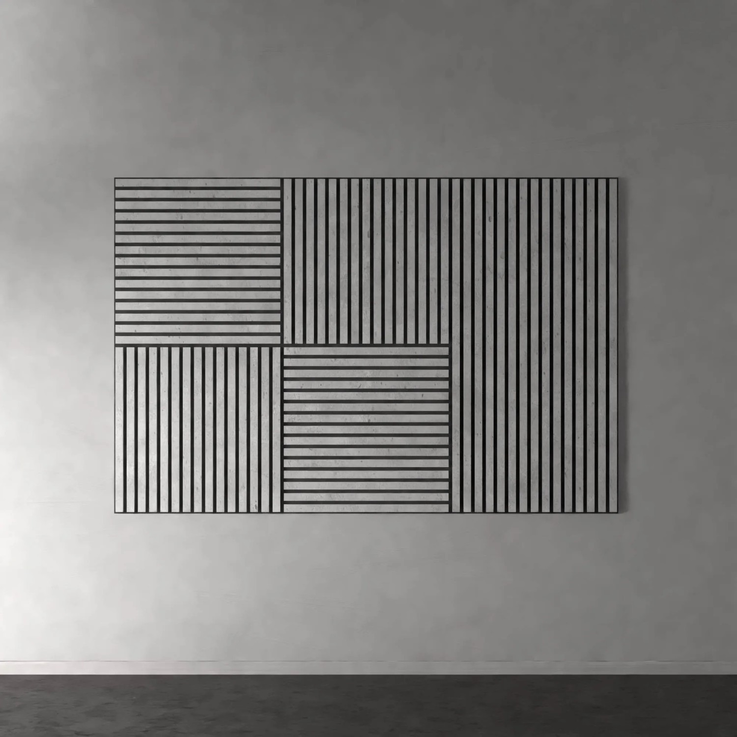 DenPanels akusztikus panel 120 cm x 60 cm x 2 cm Betonszürke