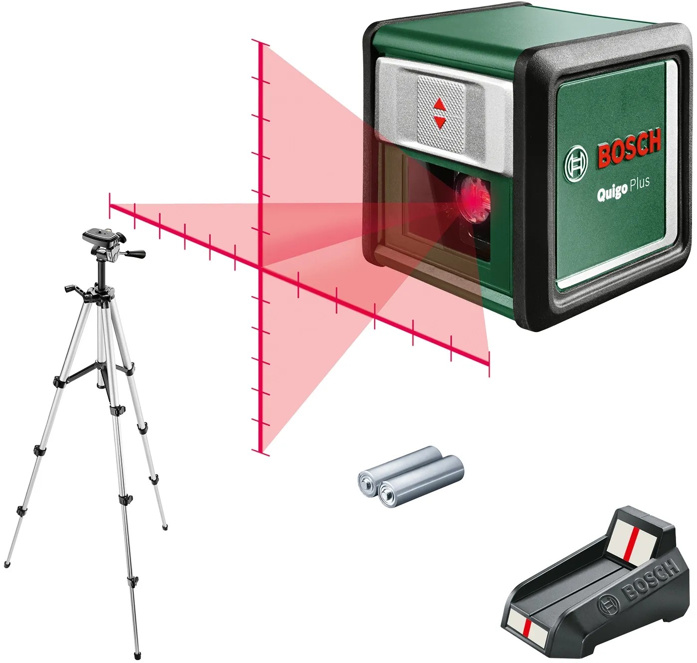 Bosch Quigo Plus keresztvonalas lézer állvánnyal, jelölésekkel a ...