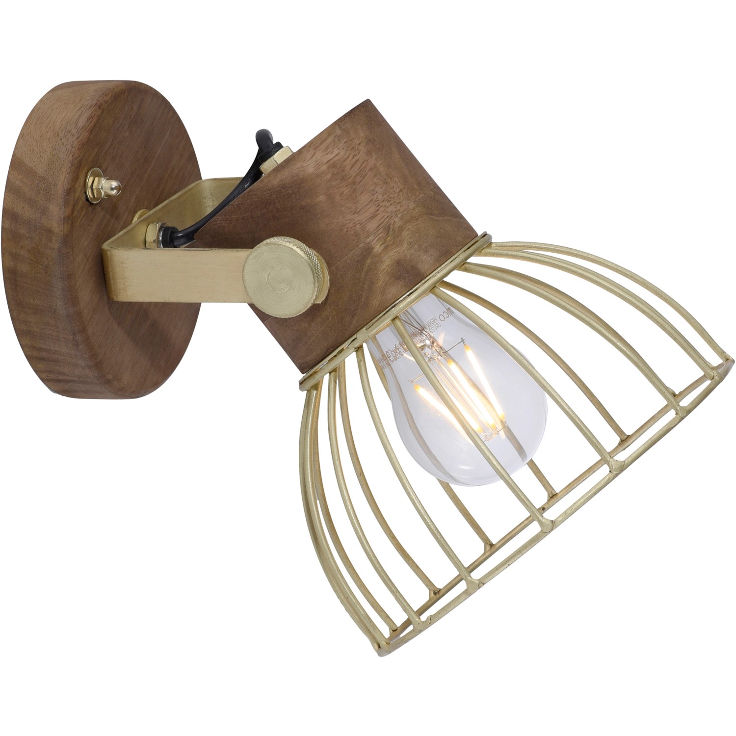 Just Light. Alami fali- és mennyezeti lámpa 1 x E27 / 25 W sárgaréz ...