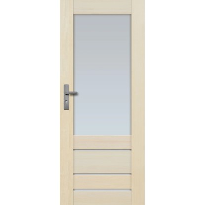 Radex beltéri ajtó Marbella üveges balos borovi fenyő 90 cm x 210 cm