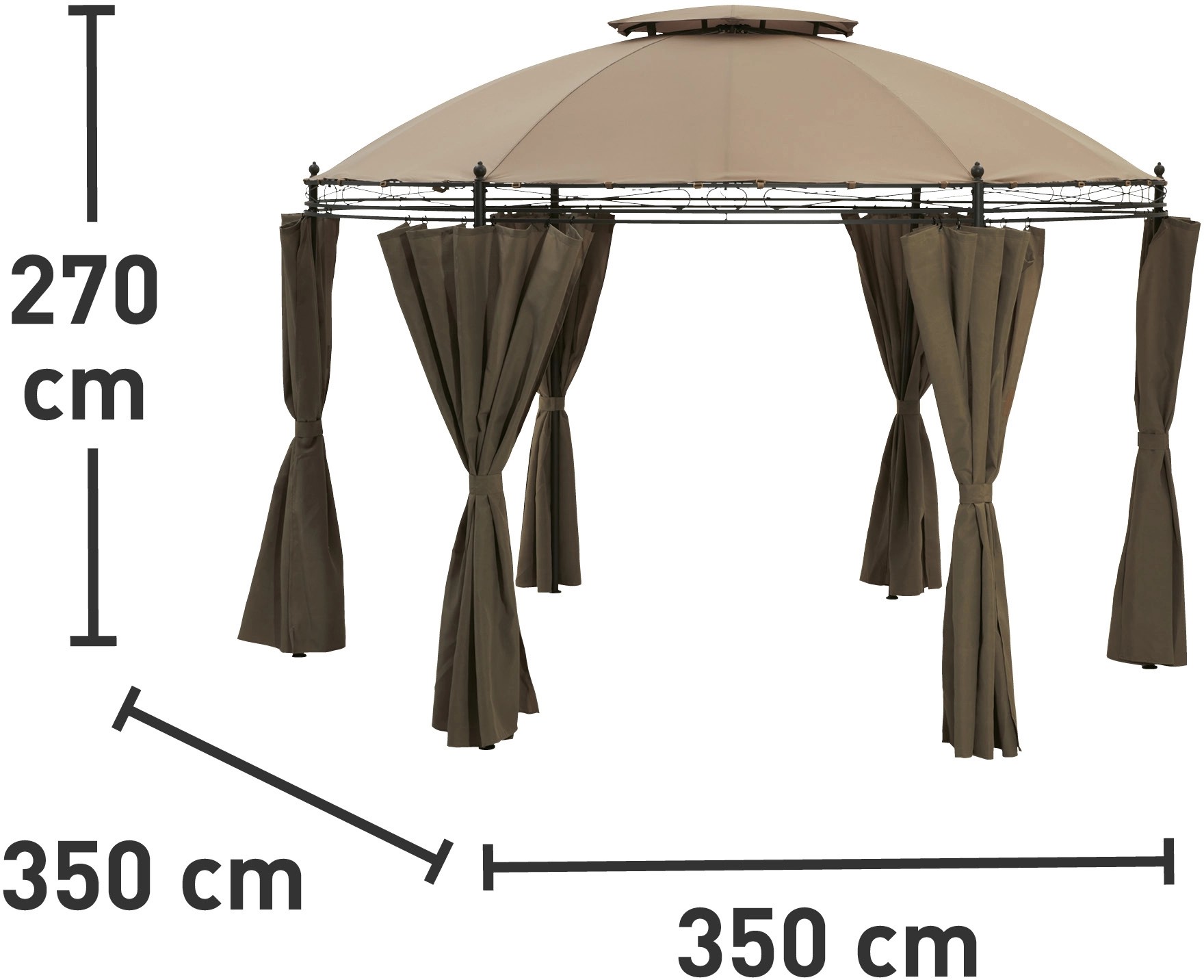 Braga pavilon barna átmérő 350 cm vásárlása az OBI -nál