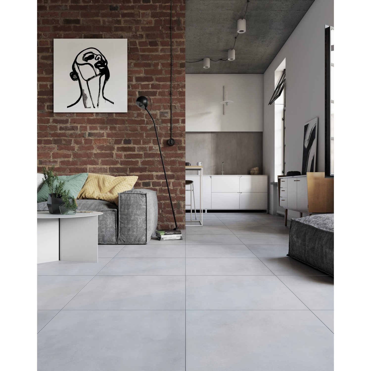 WALK SOFT GREY matt rektifikált fagyálló gres járólap 60 cm x 60 cm ...