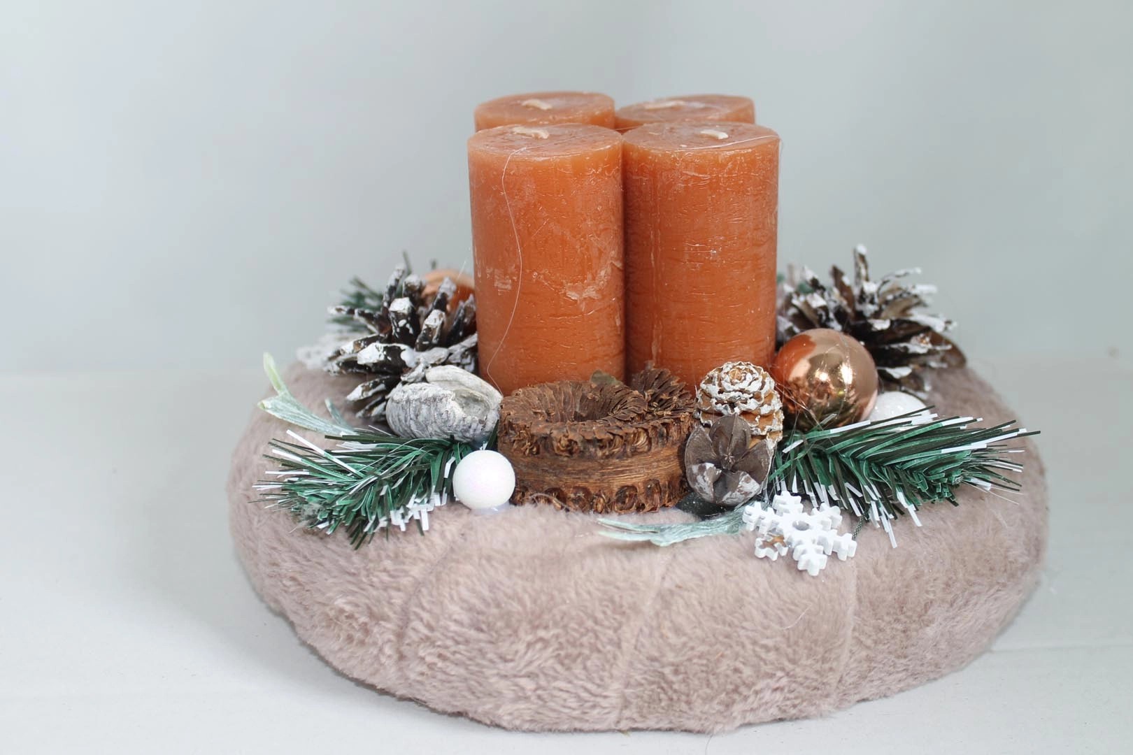 Adventi koszorú bundában barna 25 cm vásárlása az OBI -nál