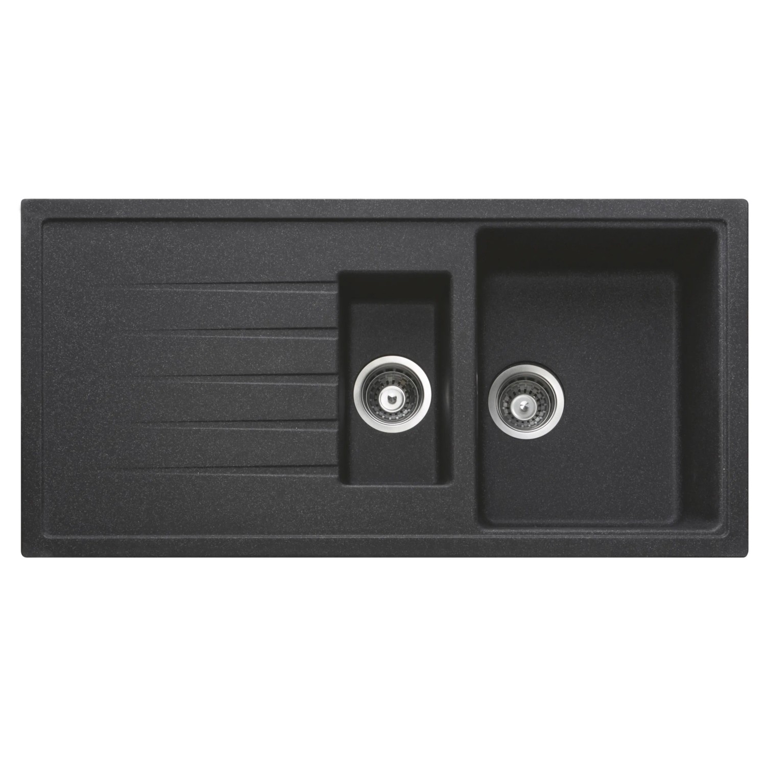 OBI Quadra Duo 100 beépíthető mosogató gránit kompozit antracit ...