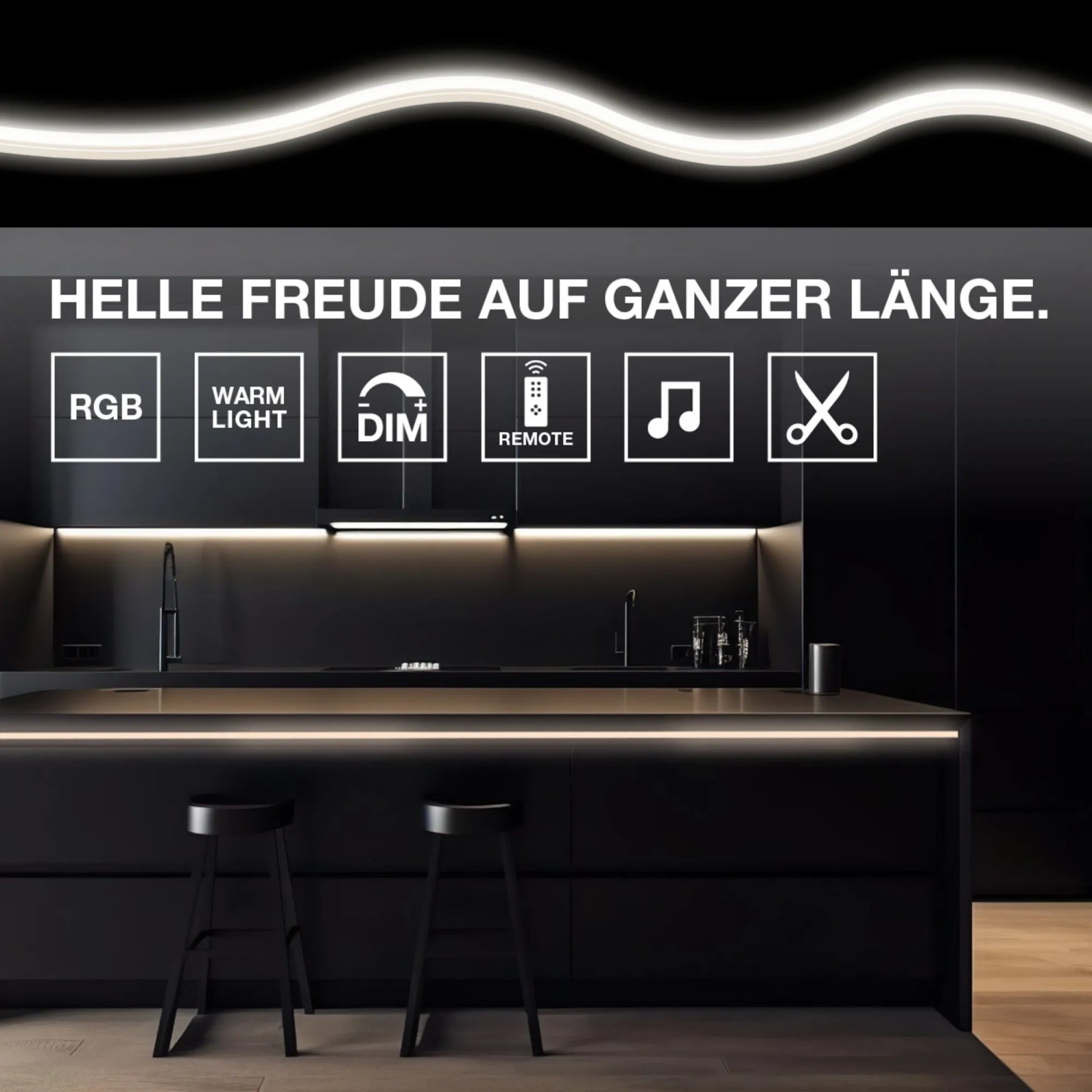 Osram Flex Audio távirányítós LED szalag hangvezérléssel 5M RGB ...