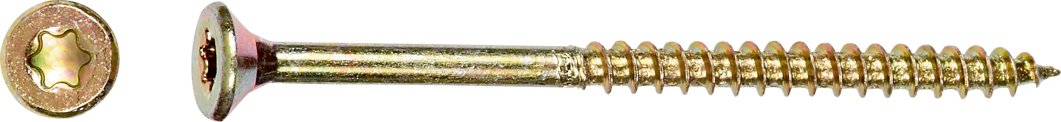 Uni TX30 süllyesztett csavar részleges menettel sárga horganyzott 6x50 ...