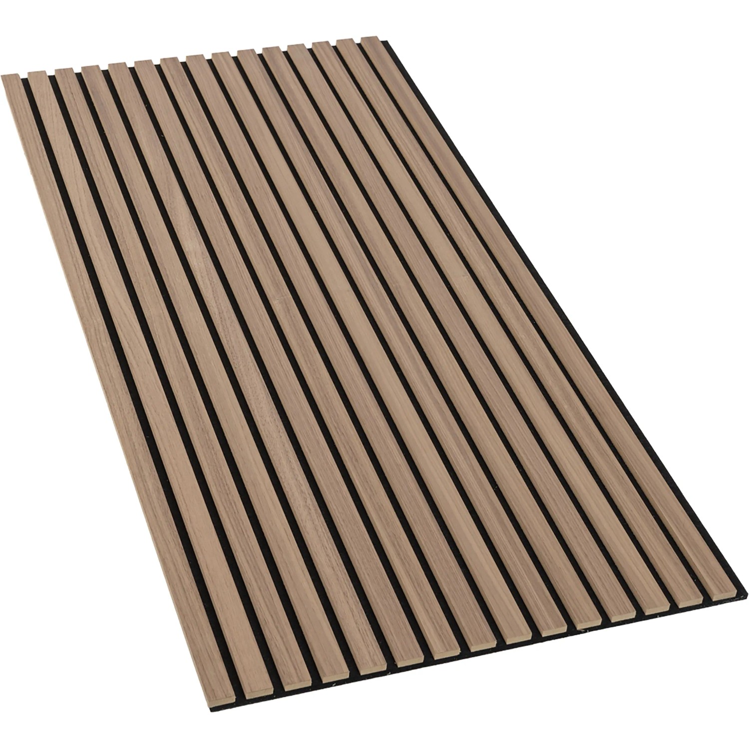 Akusztikus panel falburkolat dió MDF natúr akusztikus filc fekete 119,8 cm