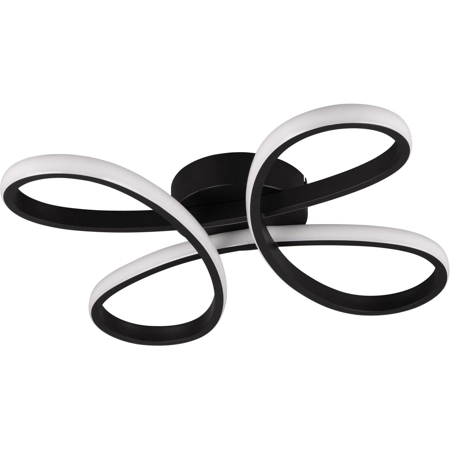 Trio Fly LED-es mennyezeti lámpa 40 cm x 7,5 cm x 40 cm fekete matt ...