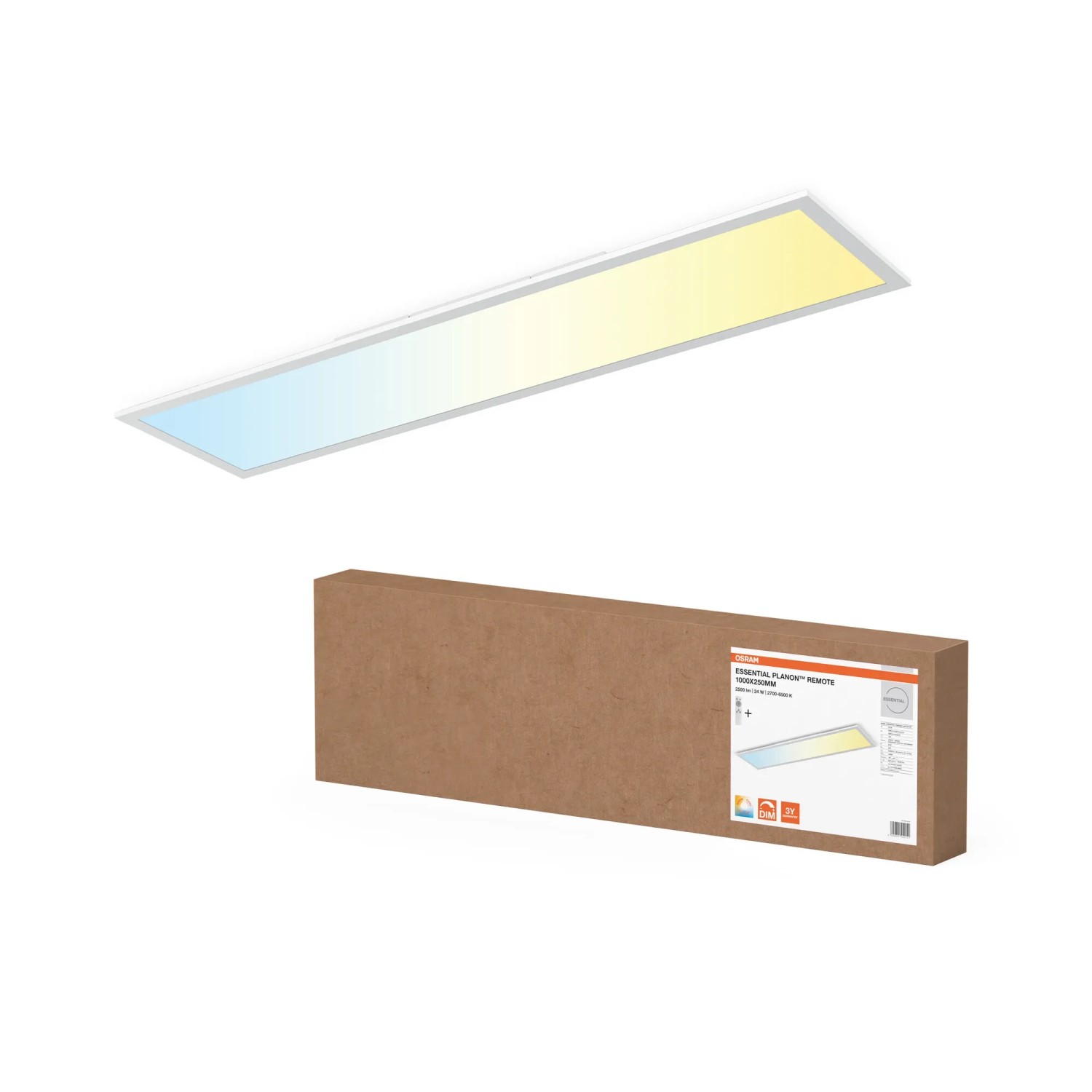 Osram LED - es panellámpa Essential Remote - CCT fehér 100 cm x 25 cm