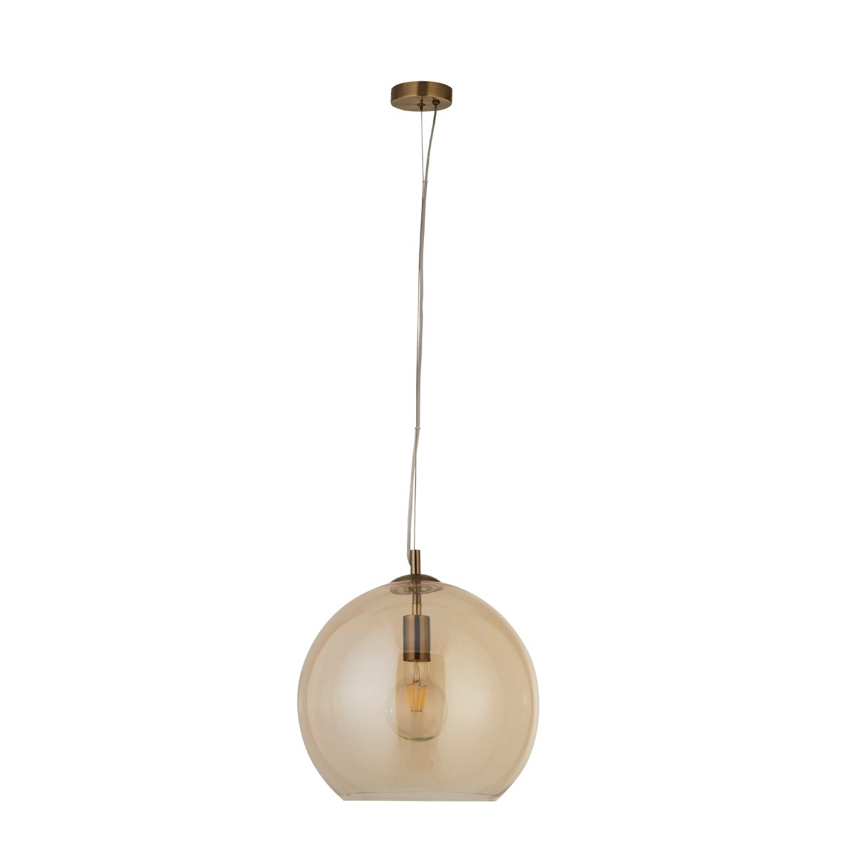 Searchlight Balls egy foglalatos függeszték borostyán üveggel E27 60W ... Searchlight Balls egy foglalatos függeszték borostyán üveggel E27 60W ...