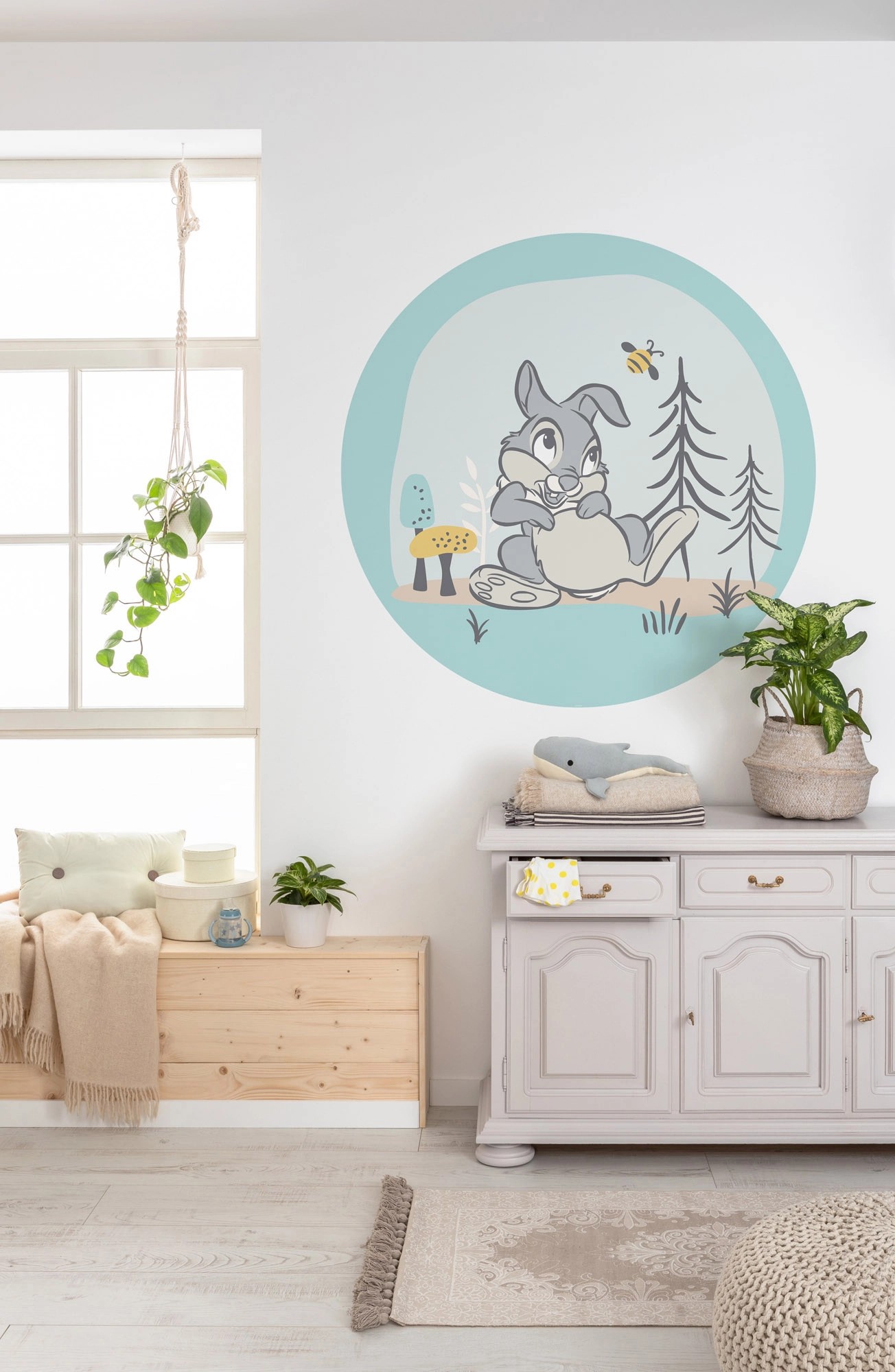 Komar nemszőtt fotótapéta Dot Bambi Thumper öntapadó átmérő 125 cm ...