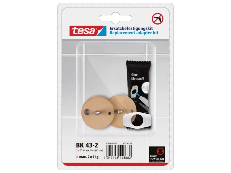 tesa Power.Kit BK43 - 2 adapter ragasztós rögzítésű cserekészlet átmérő ...