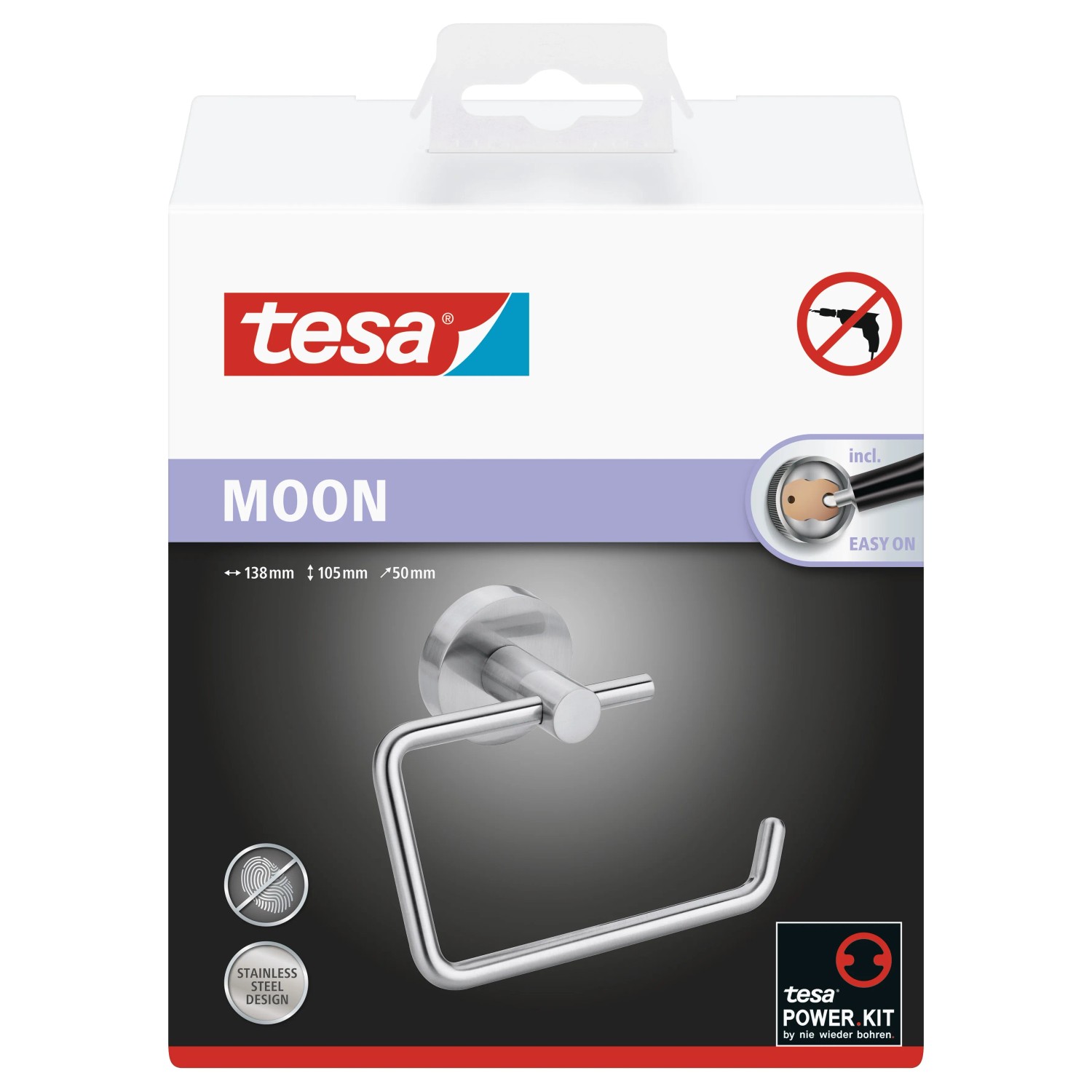 tesa WC-papír tartó Moon rozsdamentes acél megjelenés vásárlása - OBI