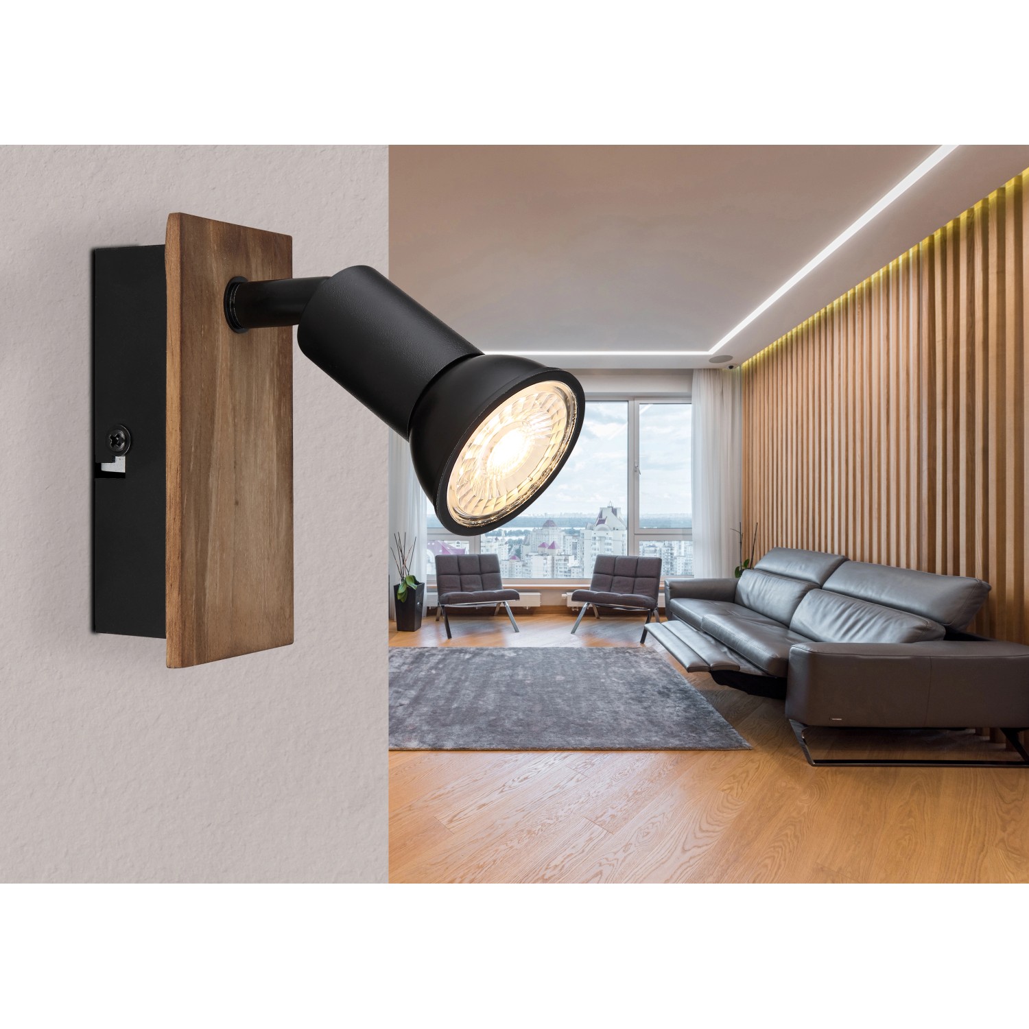 Globo Drew spotlámpa 1 izzós sötétbarna 60 mm x 105 mm vásárlása az OBI -nál