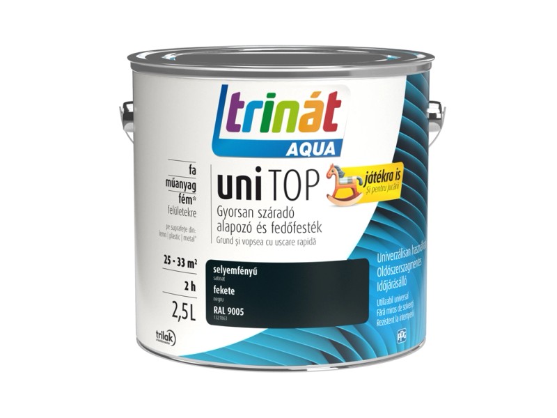 Trinát Aqua Unitop zománcfesték fekete 2,5 l vásárlása az OBI -nál