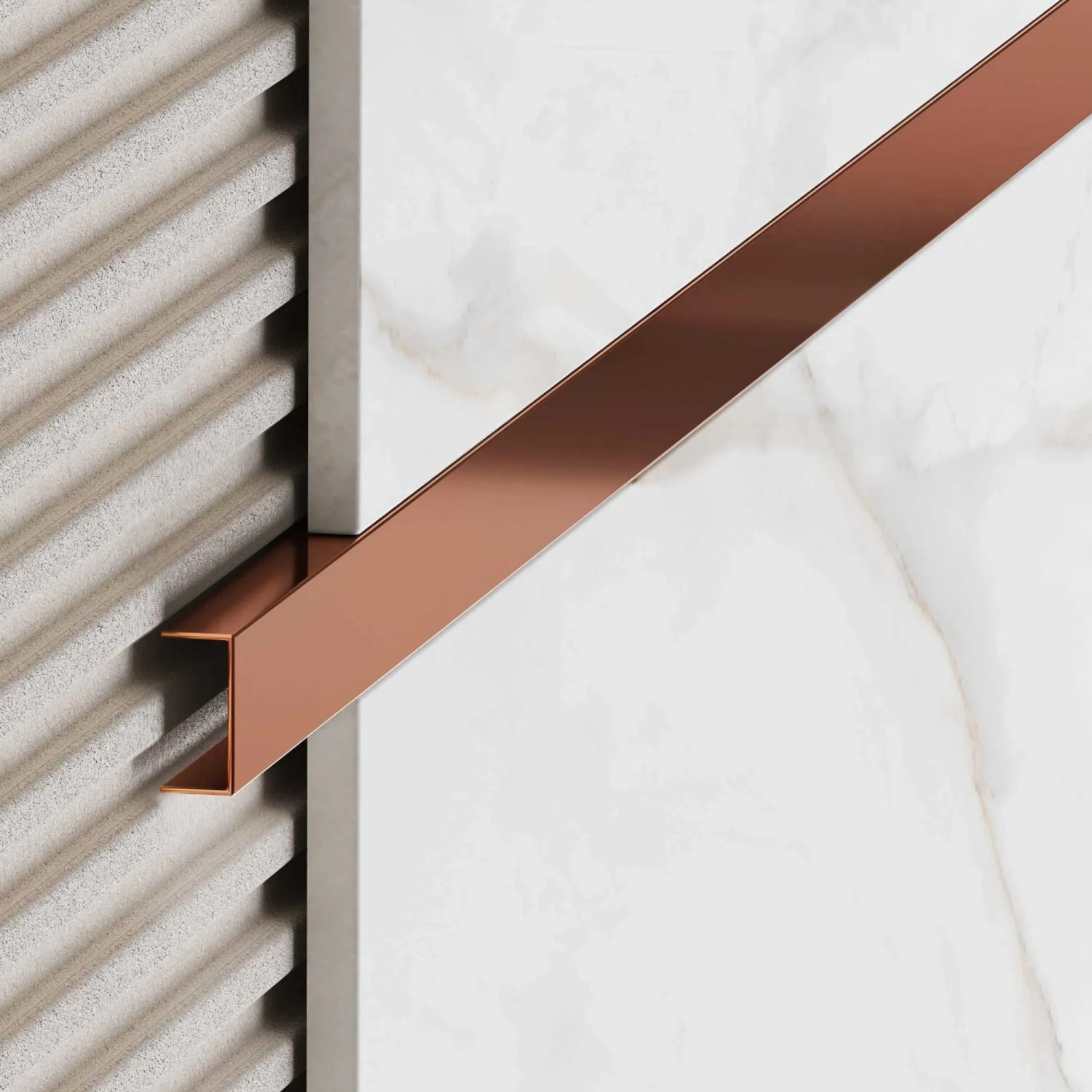 NOX Premium beépíthető rozsdamentes acél dekorcsík 10 mm tükör rose 2,7 ...