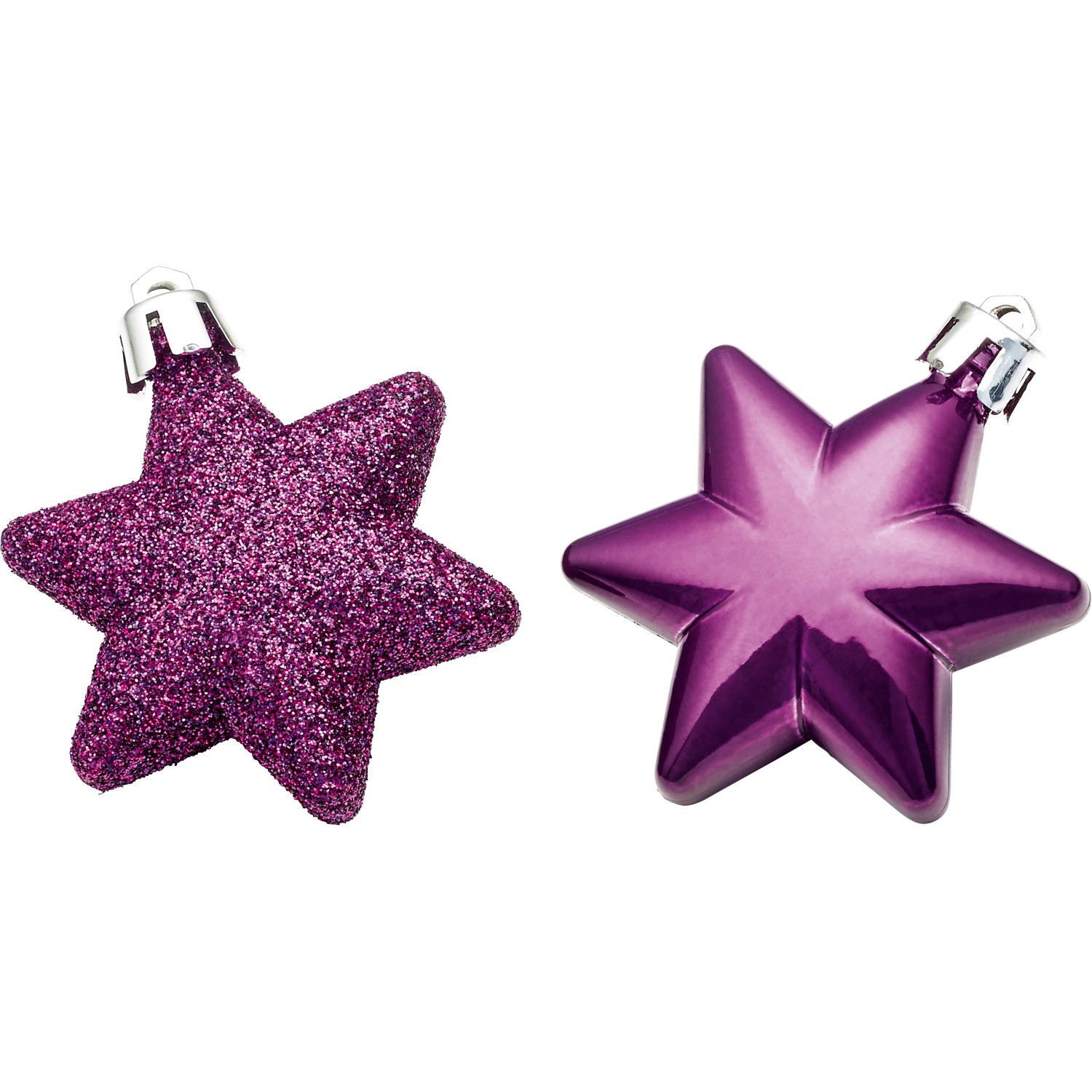 Karácsonyfadísz csillag forma 12 db 5 cm lila vásárlása - OBI