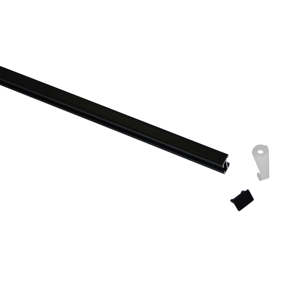 Gardinia Lucy függönysín készlet 1 sínes alumínium fekete-matt 230 cm ...