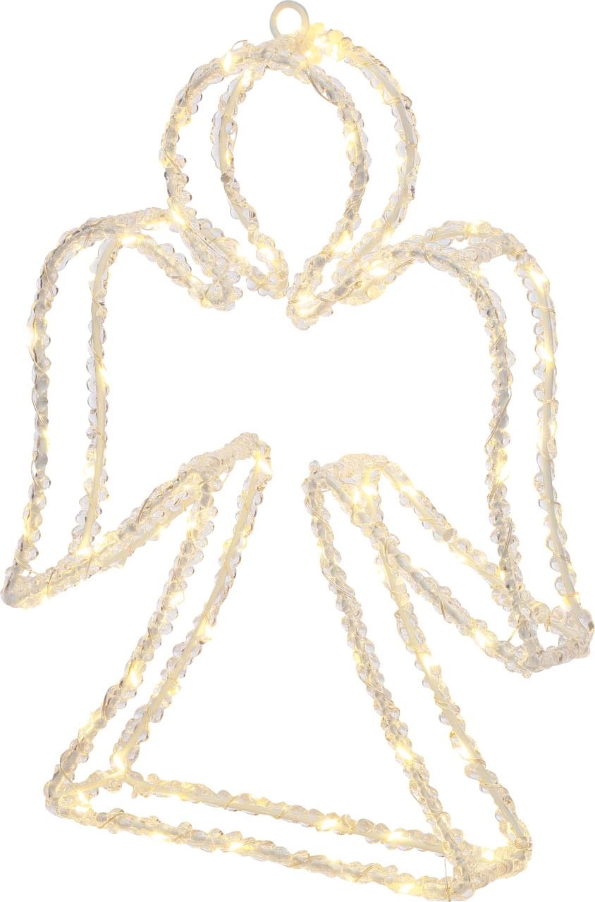 Karácsonyi dekor 3D akril angyal 80 melegfehér LED vásárlása - OBI