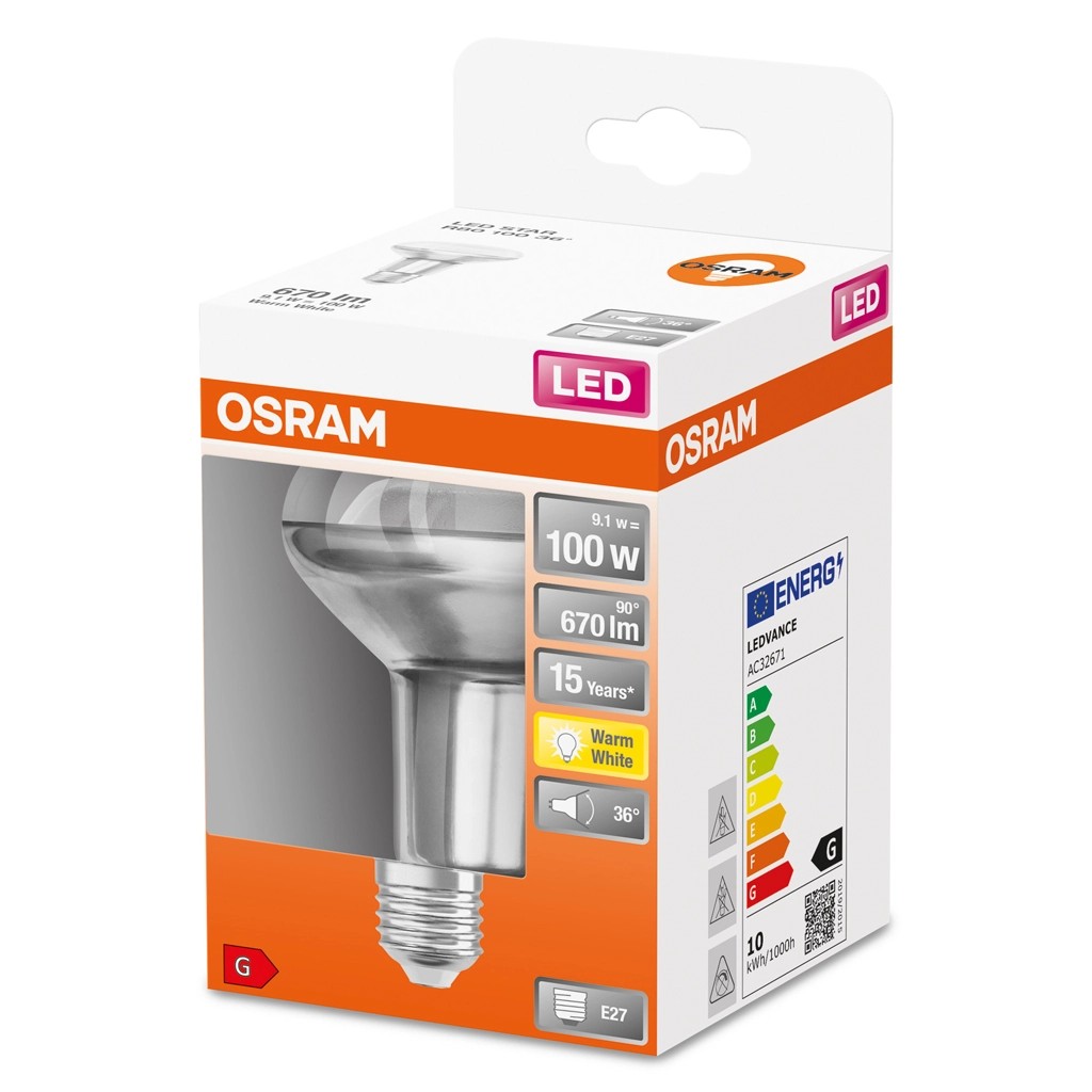 Osram Star LED R80 spot izzó E27 9,1 W melegfehér vásárlása az OBI -nál