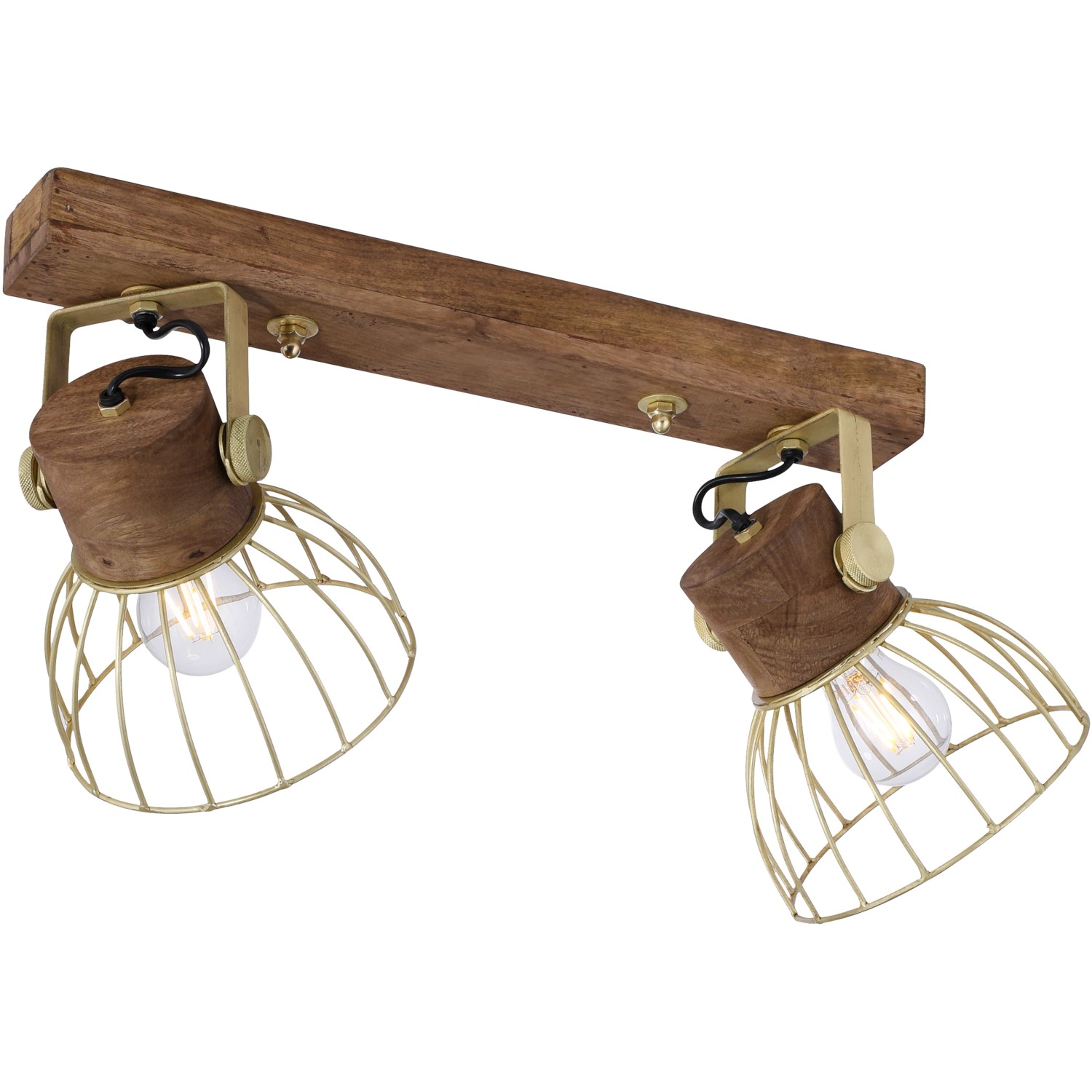 Just Light. Alami fali- és mennyezeti lámpa 2 x E27 / 25 W sárgaréz ...