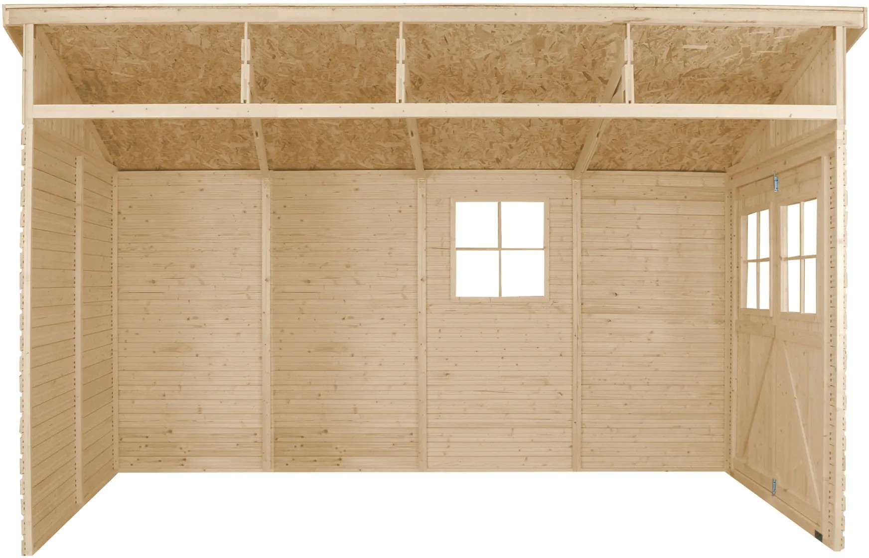 Timbela M340+M340G falhoz építhető fa kerti ház oldalfal nélkül ...