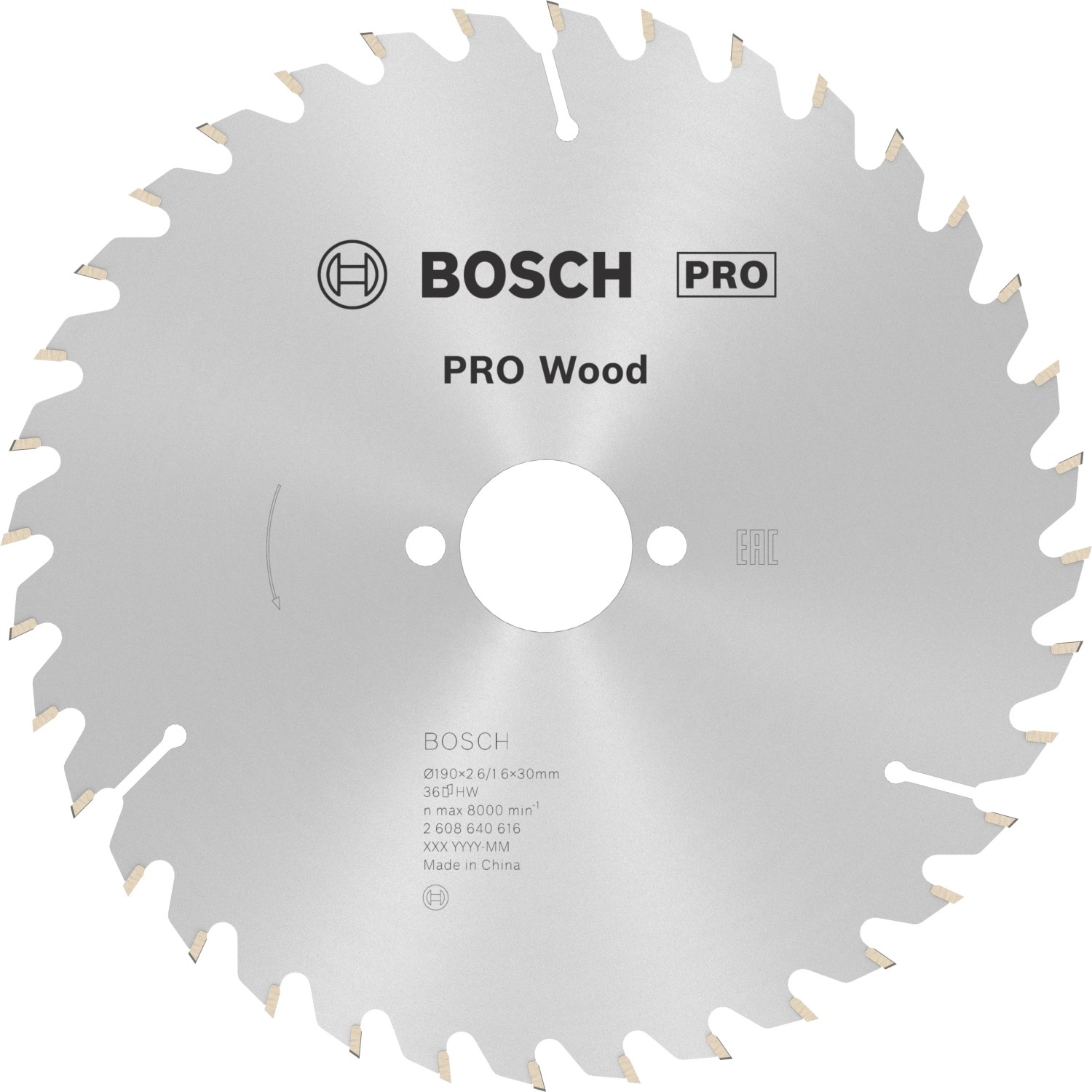Bosch keményfém körfűrészlap 190 mm x 30 mm x 2,6 mm