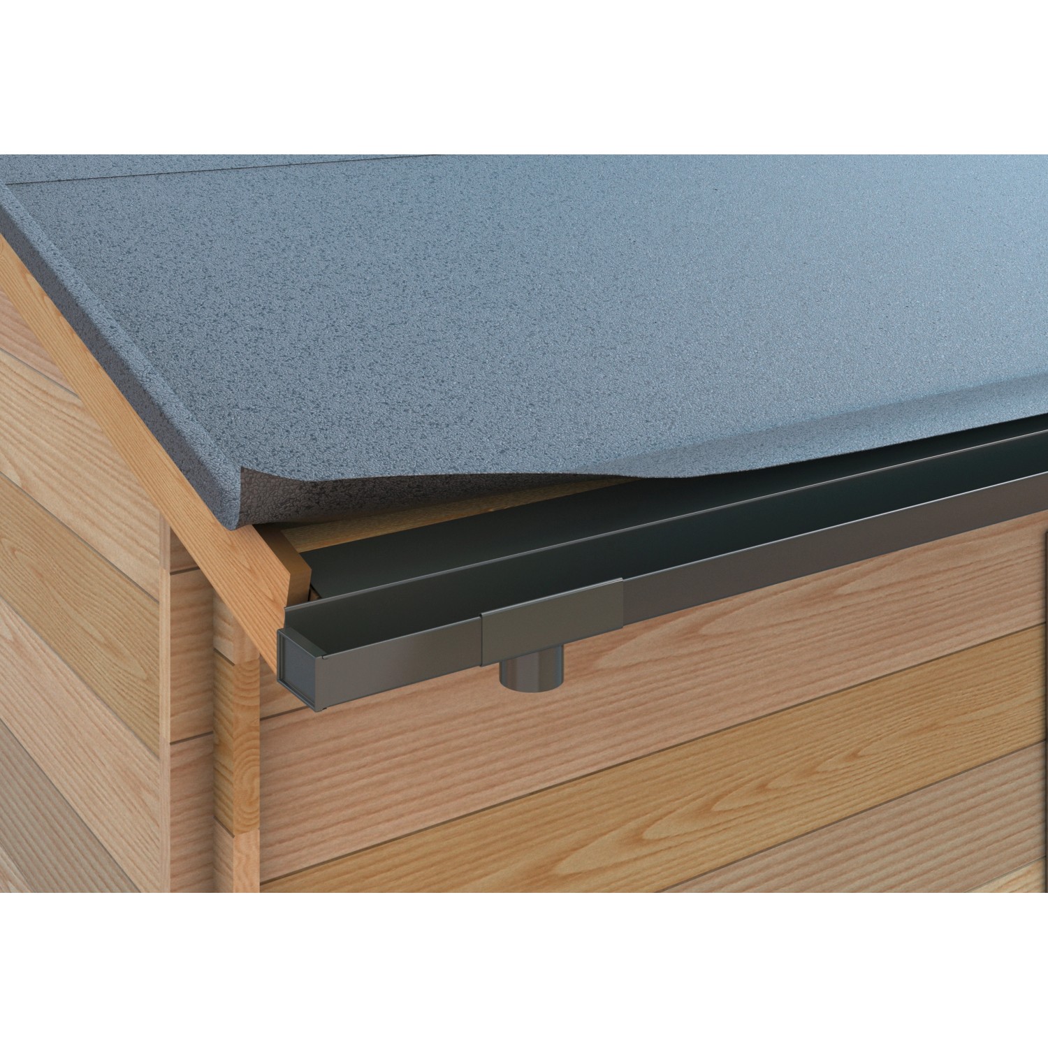 Betorkollócsonk SDF négyszögszelvényű ereszcsatornához alumínium ...