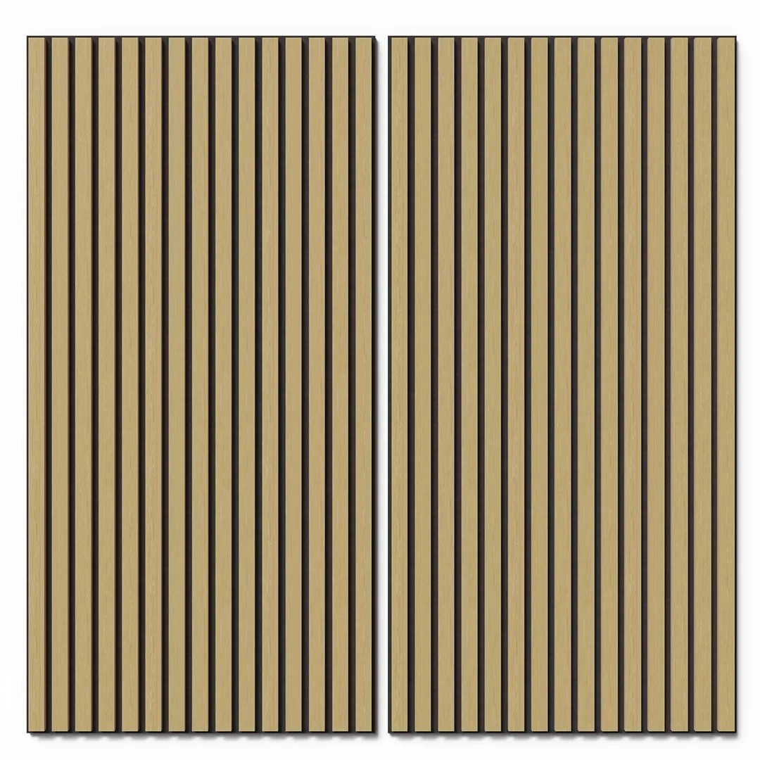 Akusztikus panel falburkolat tölgy MDF natúr akusztikus filc szürke 119 ...