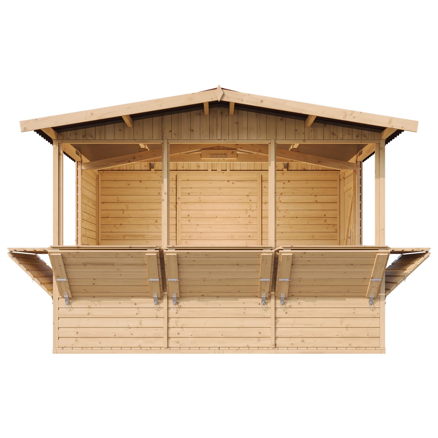 Timbela fából készült vásári pavilon M150B 5 pulttal