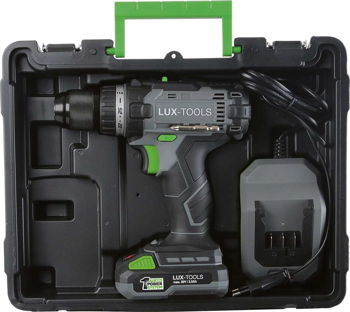 LUX - TOOLS 20 V akkus fúró-csavarbeh. 1 PowerSystem Mobile műhely 2 Ah ...