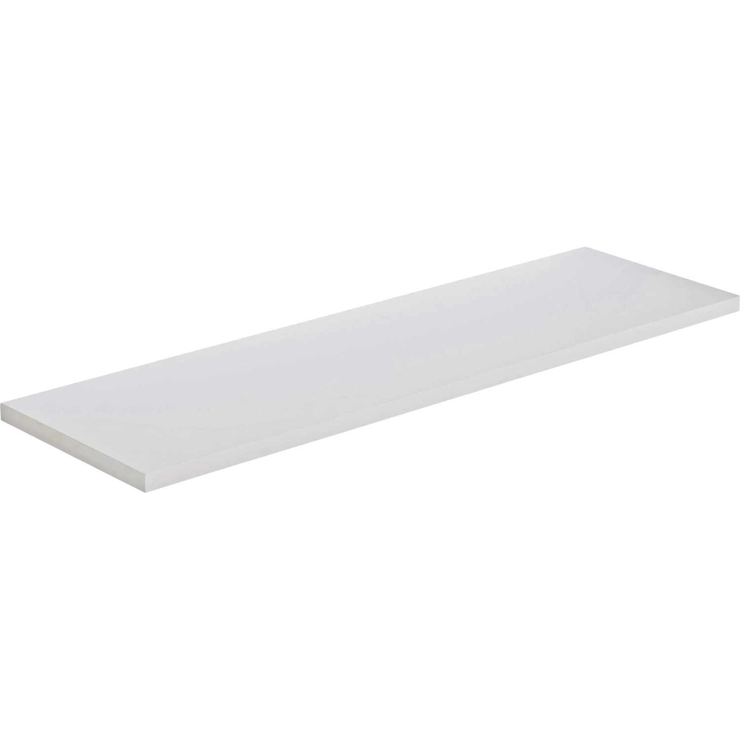 Duraline polc, szögletes, melegfehér, 1,8 cm x 60 cm x 20 cm
