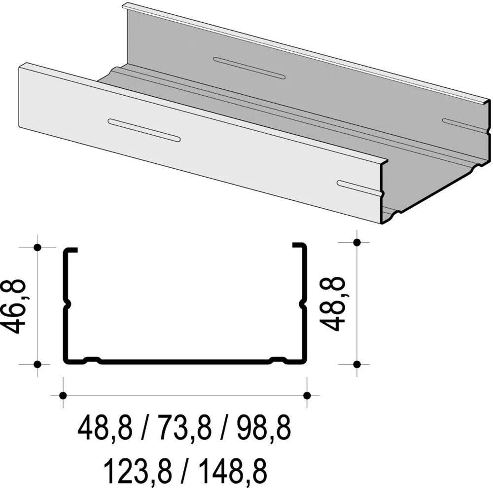 Knauf CW profil 50 x 50 x 0,6 mm hossza: 2750 mm vásárlása az OBI -nál