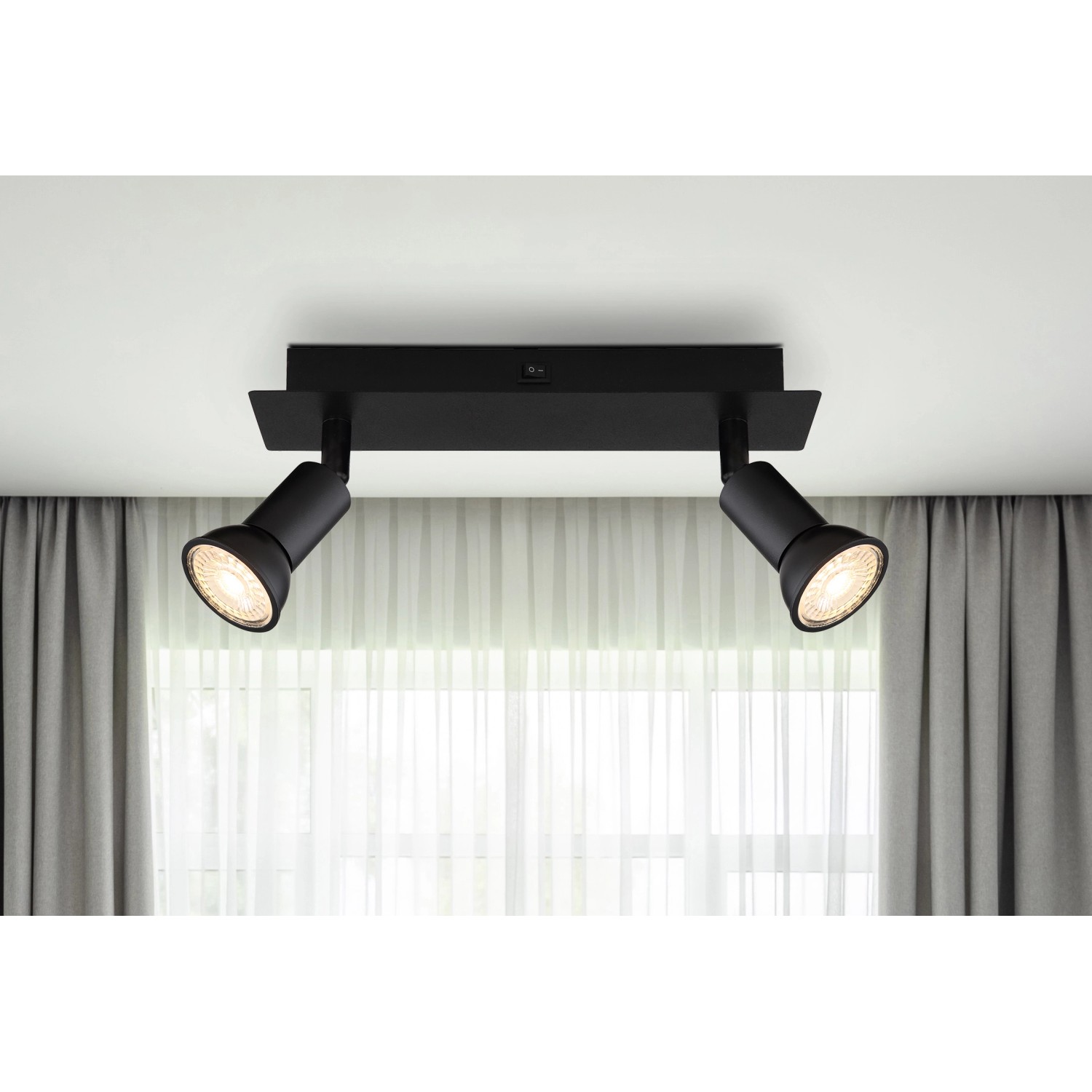 Globo Drew spotlámpa 2 izzós fekete matt 250 mm x 60 mm x 90 mm vásárlása - OBI