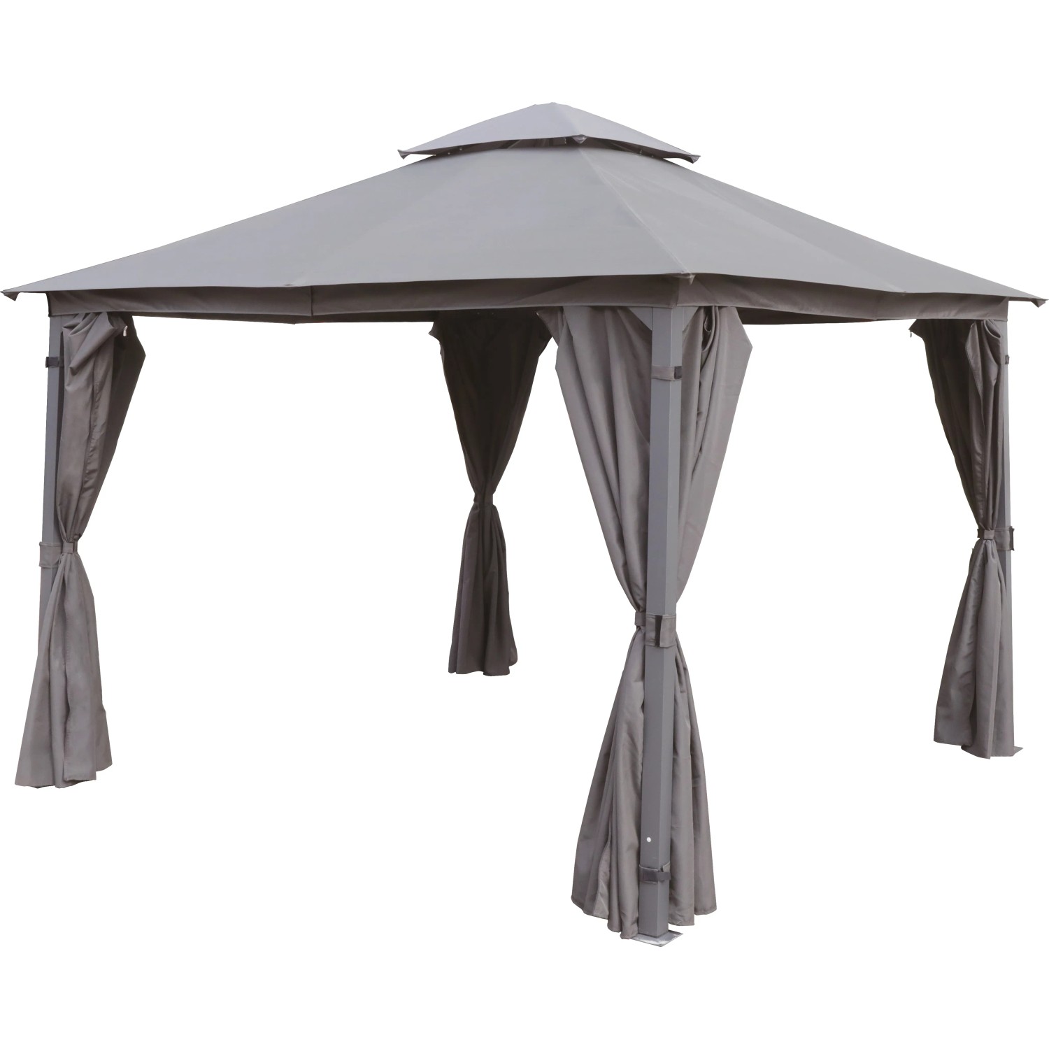 Caballo acélpavilon antracitszürke 330 cm x 330 cm