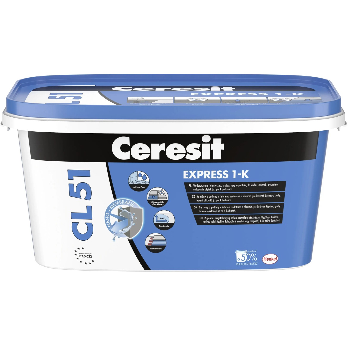 Ceresit Egykomponensű rugalmas vízszigetelő CL 51 Express 1-K 15 kg ...