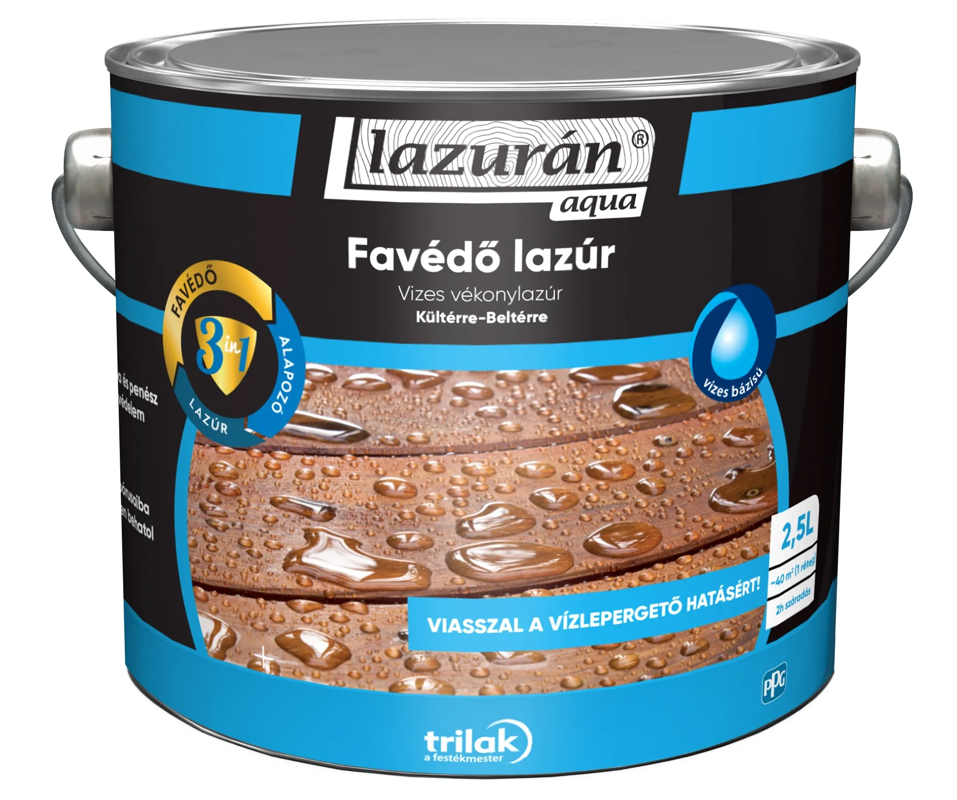 Lazurán aqua favédő lazúr 3in1 borovifenyő 2,5 l vásárlása - OBI
