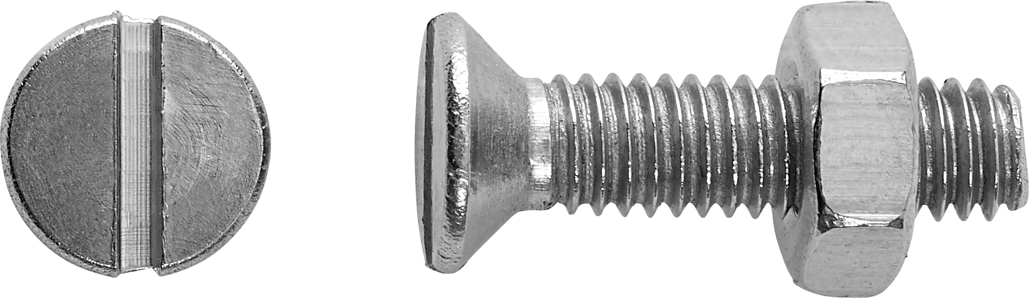 PZ süllyesztett fejű csavar acél A2 M6 x 20 mm 8 db + anya vásárlása az ...