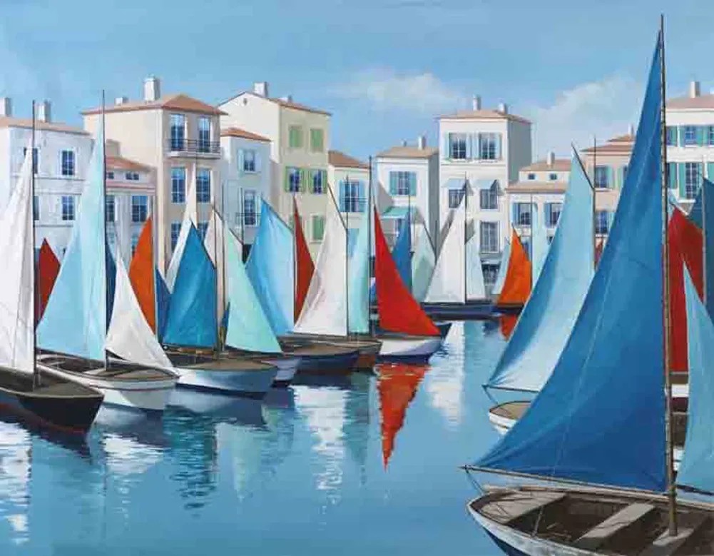 Premium Art Olajfestmény 70 cm x 90 cm hajók