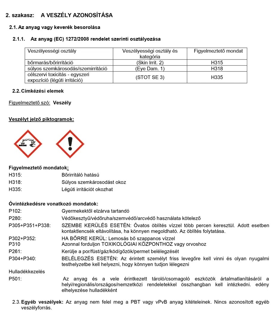 Calmit mészhidrát vásárlása az OBI -nál
