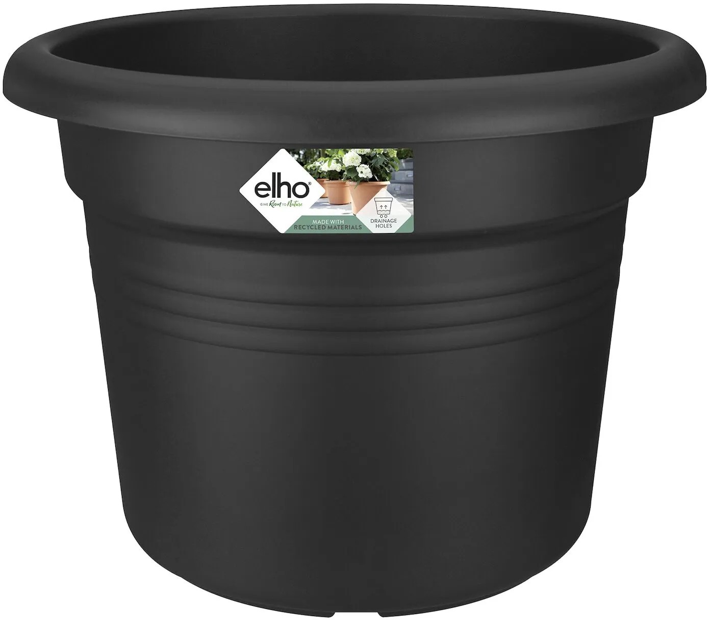 Elho Green Basics Cilinder virágcserép 77,5 cm átmérő élénkfekete ...