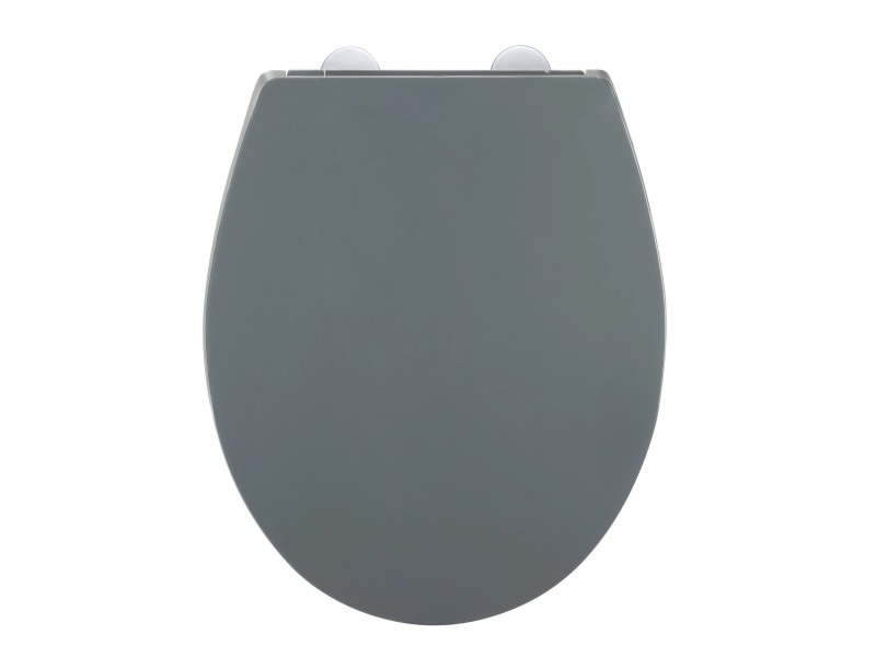 Wenko WC-ülőke Ostuni Easy Close hőre lágyuló műanyag szürke színben ...