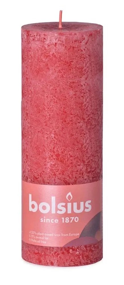 Bolsius Rustic Shine tömbgyertya 68 mm x 190 mm Delicate Red vásárlása ...