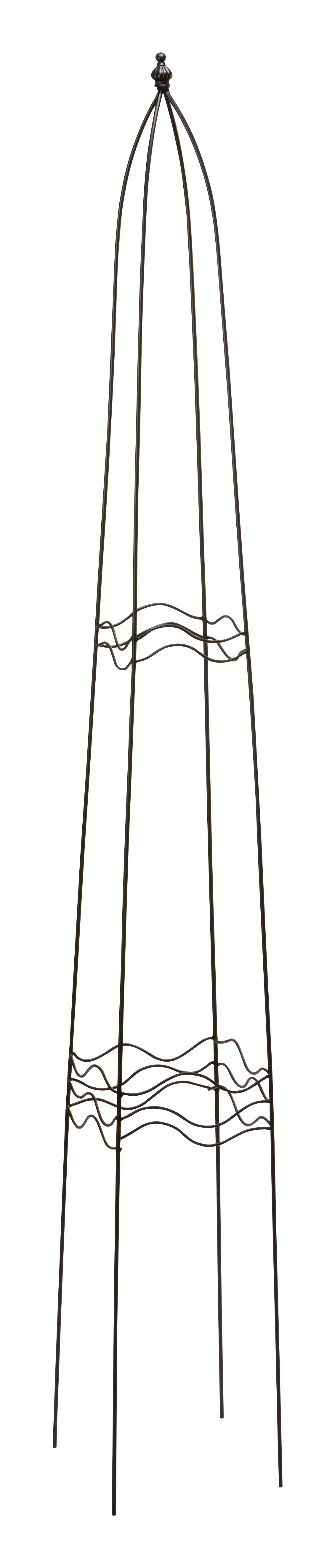 Obeliszk formájú futtatórács 160 cm fekete négyszögletes vásárlása az ...