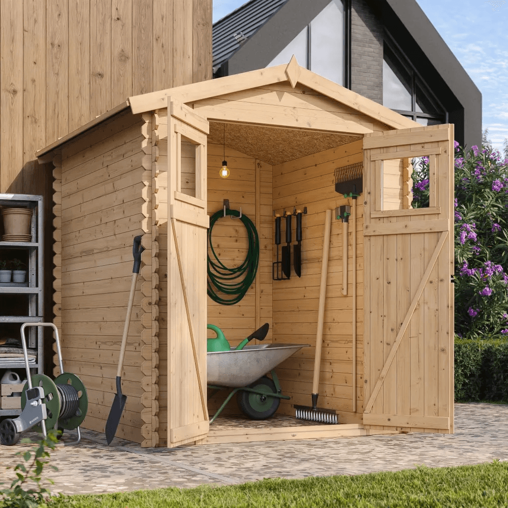 Timbela M320 kerti faház bézs barna FSC®
