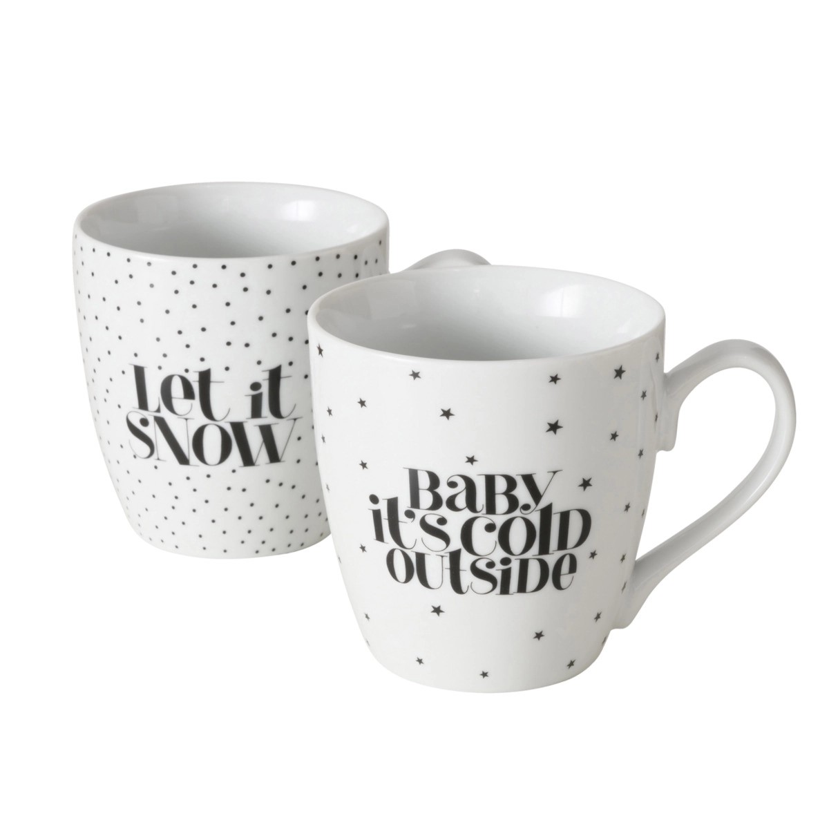 Boltze Soho jumbó bögre 2-féle változatban 480 ml fehér-fekete ...