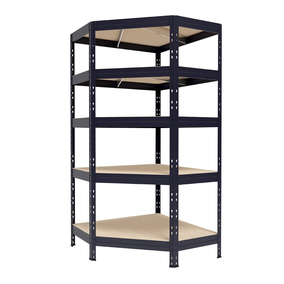 AR Shelving Rivet sarok polcállvány 180x90x45 cm 5 polc antracit FSC ...
