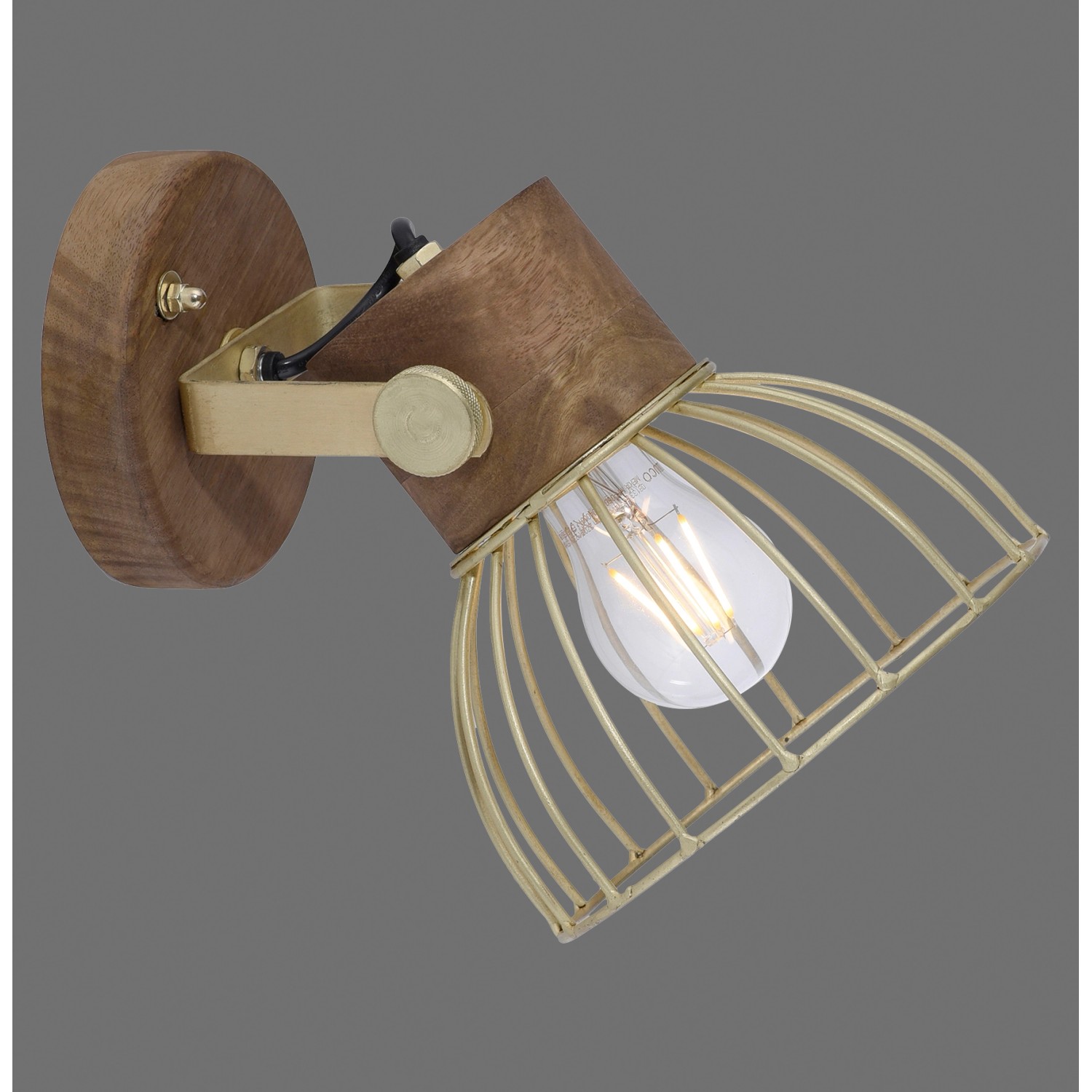 Just Light. Alami fali- és mennyezeti lámpa 1 x E27 / 25 W sárgaréz ...