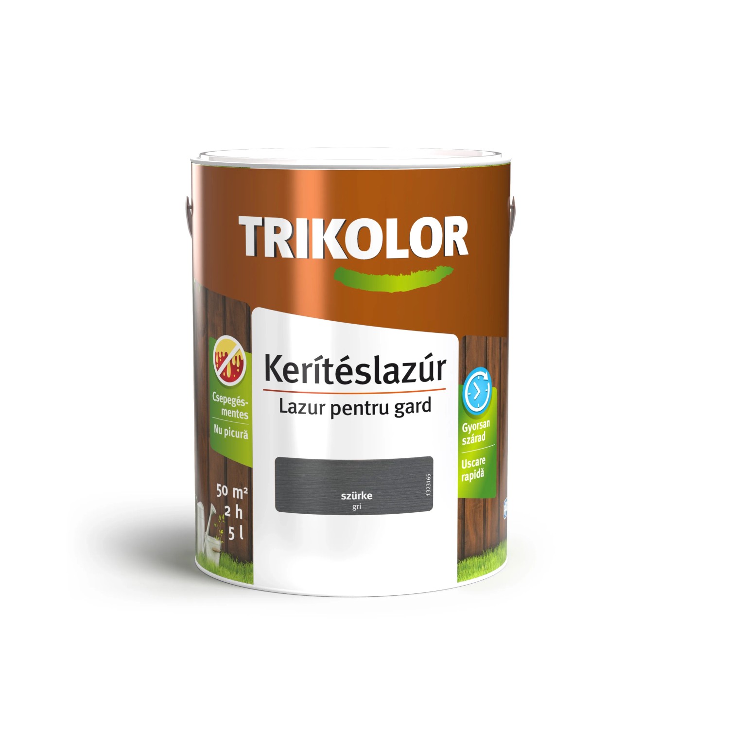 Trikolor kerítéslazúr Szürke 5 l