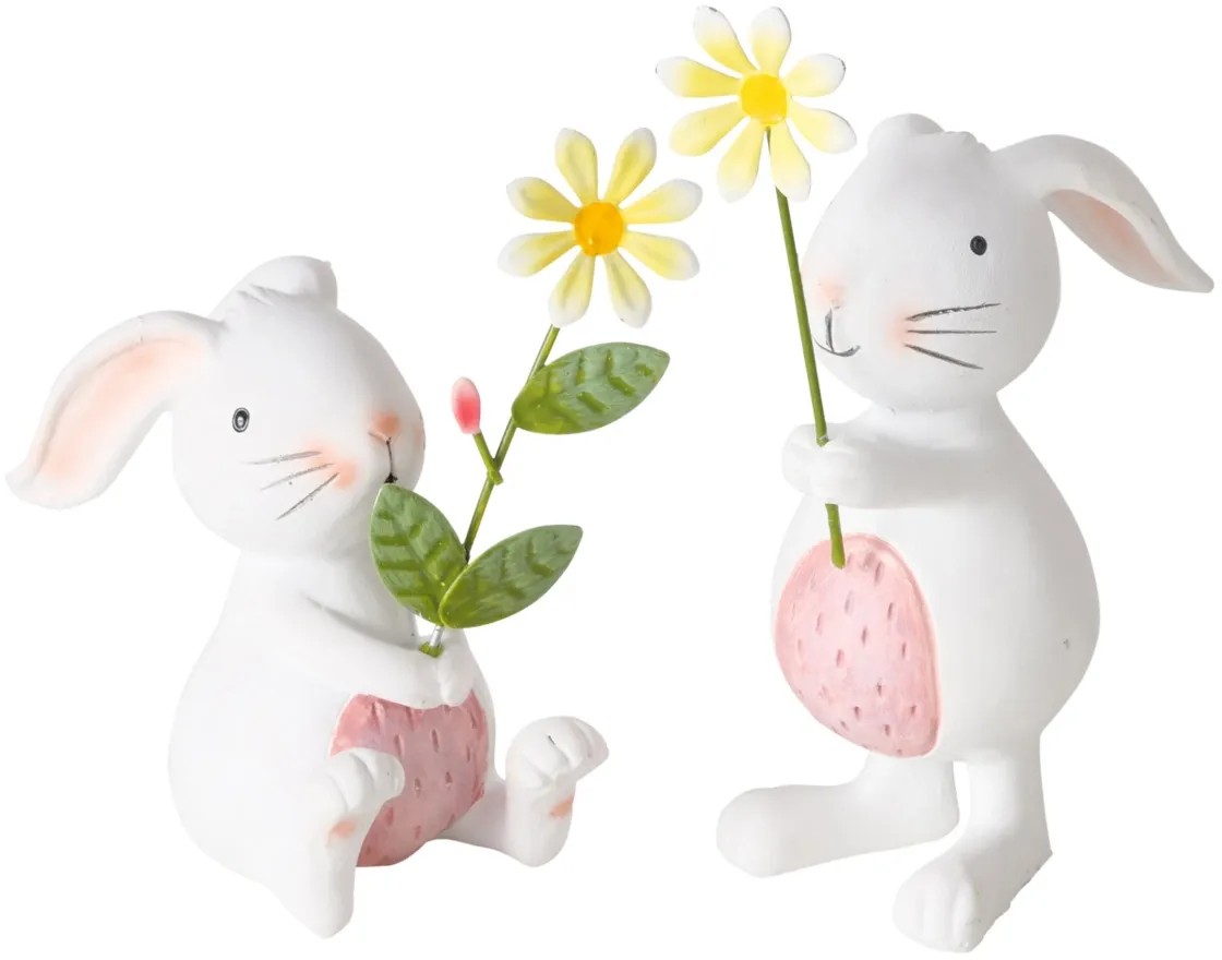Boltze Easy nyulak dekor figura 2-féle változatban fehér vásárlása - OBI